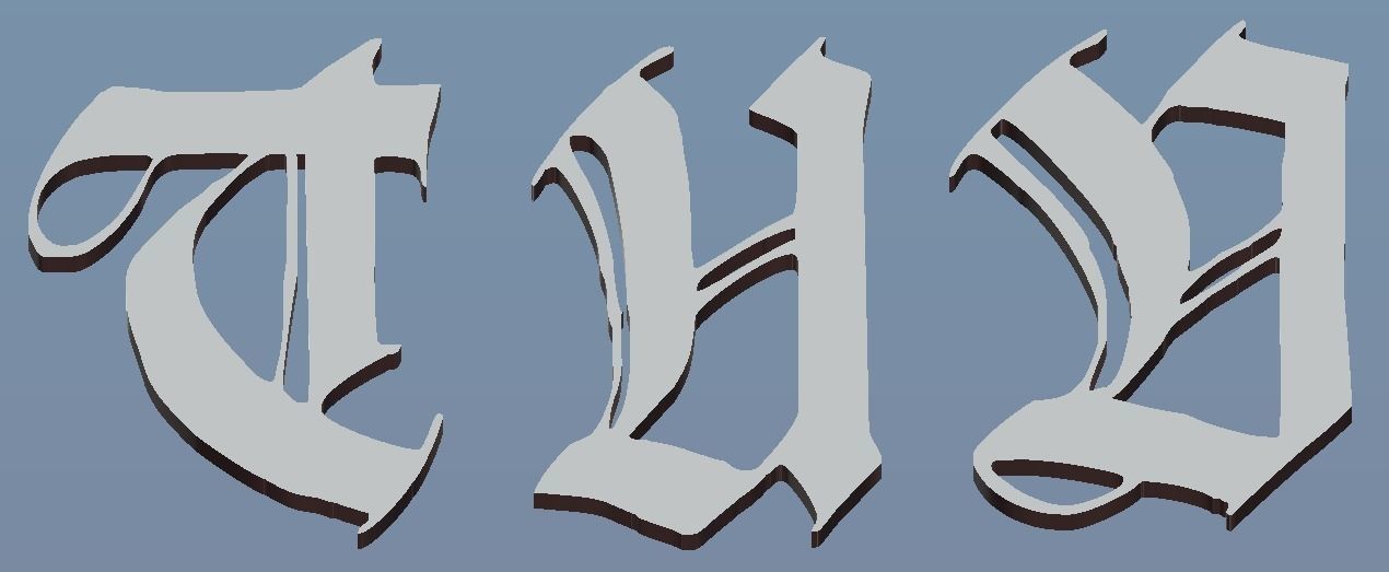 Thug Life Font 3D model 3D printable | CGTrader