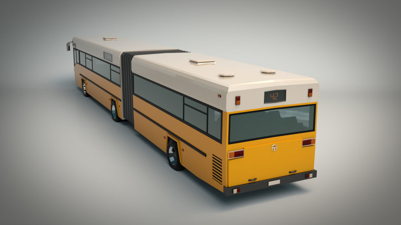 3D model Low Poly City Bus 02 VR / AR / low-poly | CGTrader