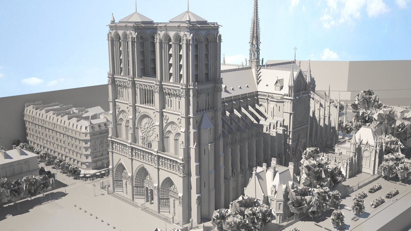 Notre Dame de Paris Tribute 3d model 3D model | CGTrader