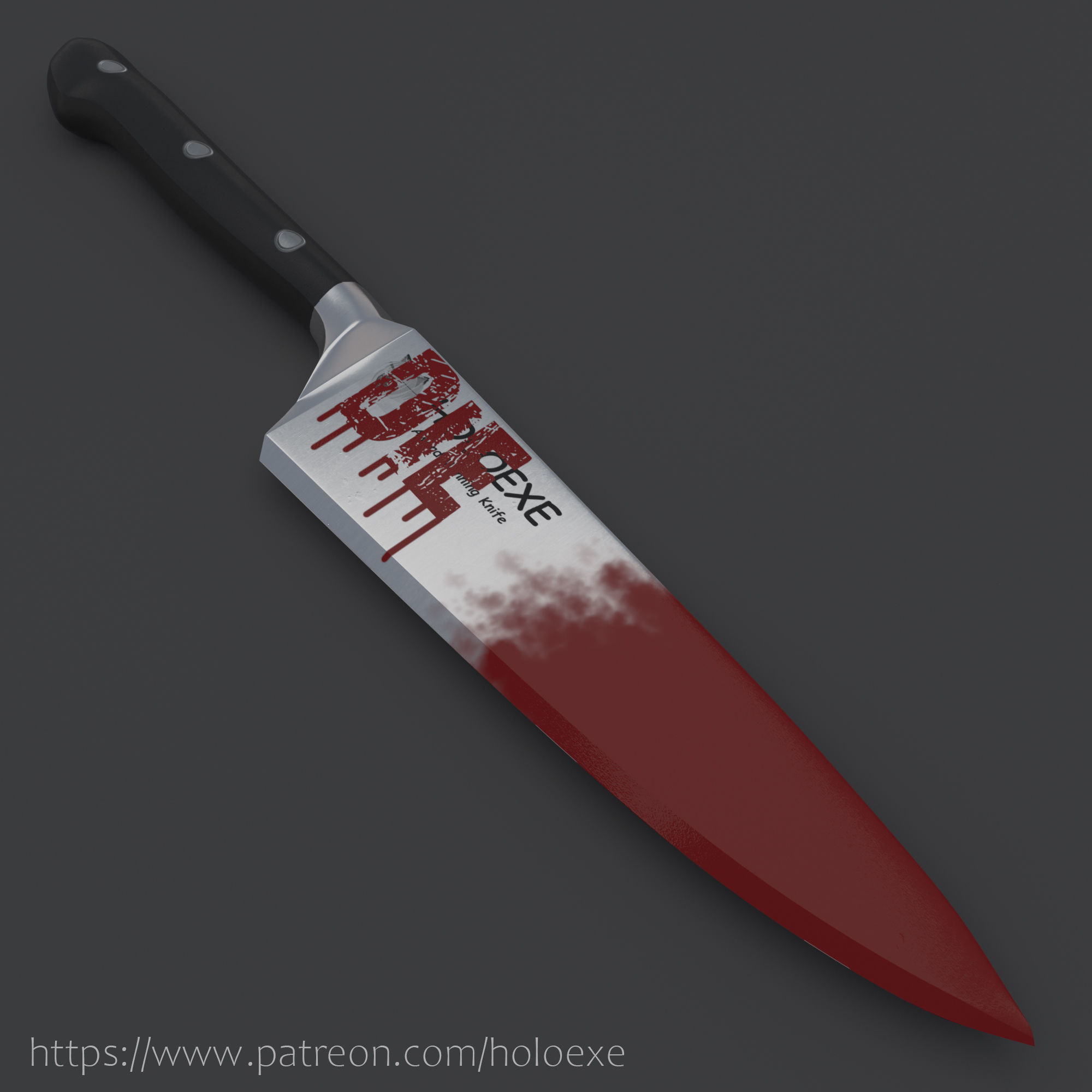 Chef Knife - Bloody Version INCLUDED 3D model | CGTrader