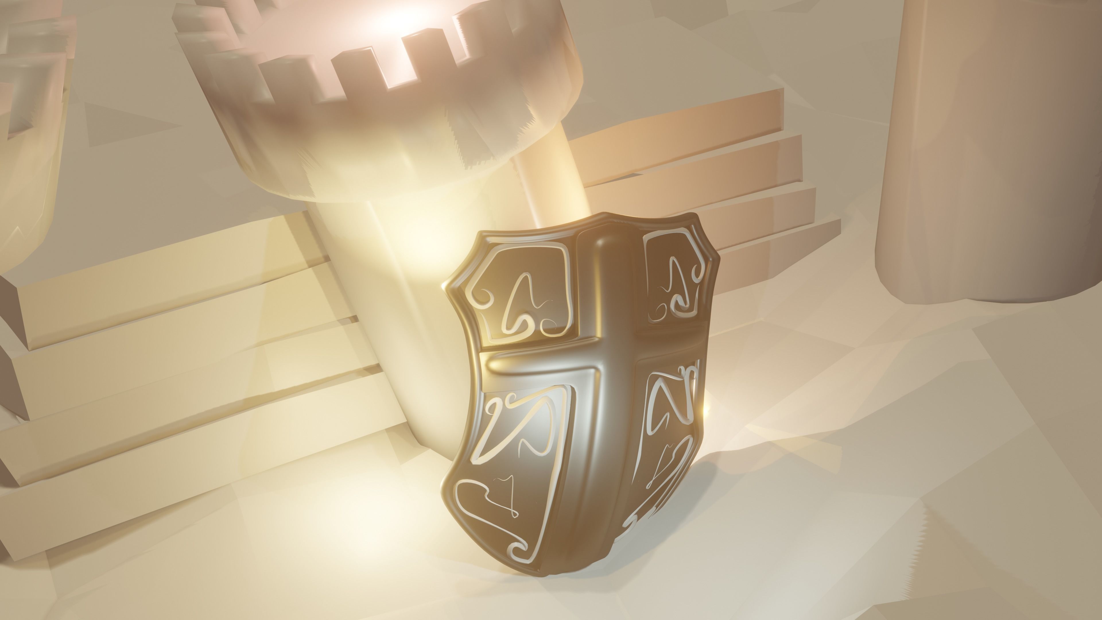 Dark Knight Shield 3D model | CGTrader