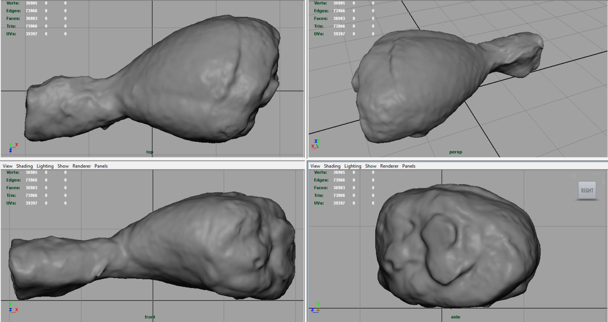 3D model Fresh Chicken Leg VR / AR / low-poly | CGTrader