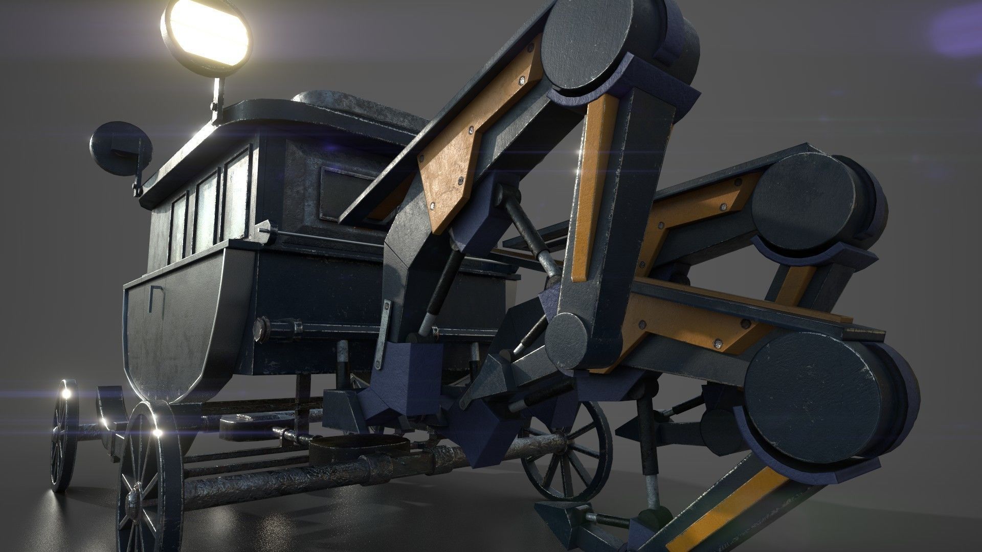 3D model Carriage with Mechanical Legs VR / AR / low-poly | CGTrader
