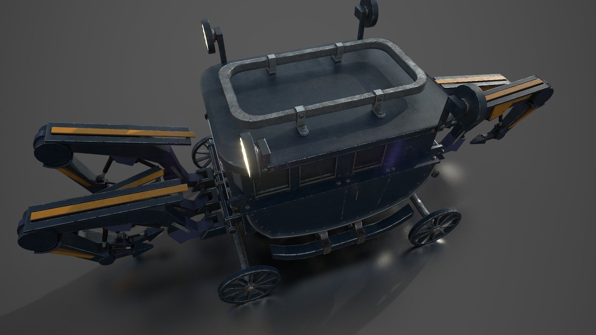 3D model Carriage with Mechanical Legs VR / AR / low-poly | CGTrader