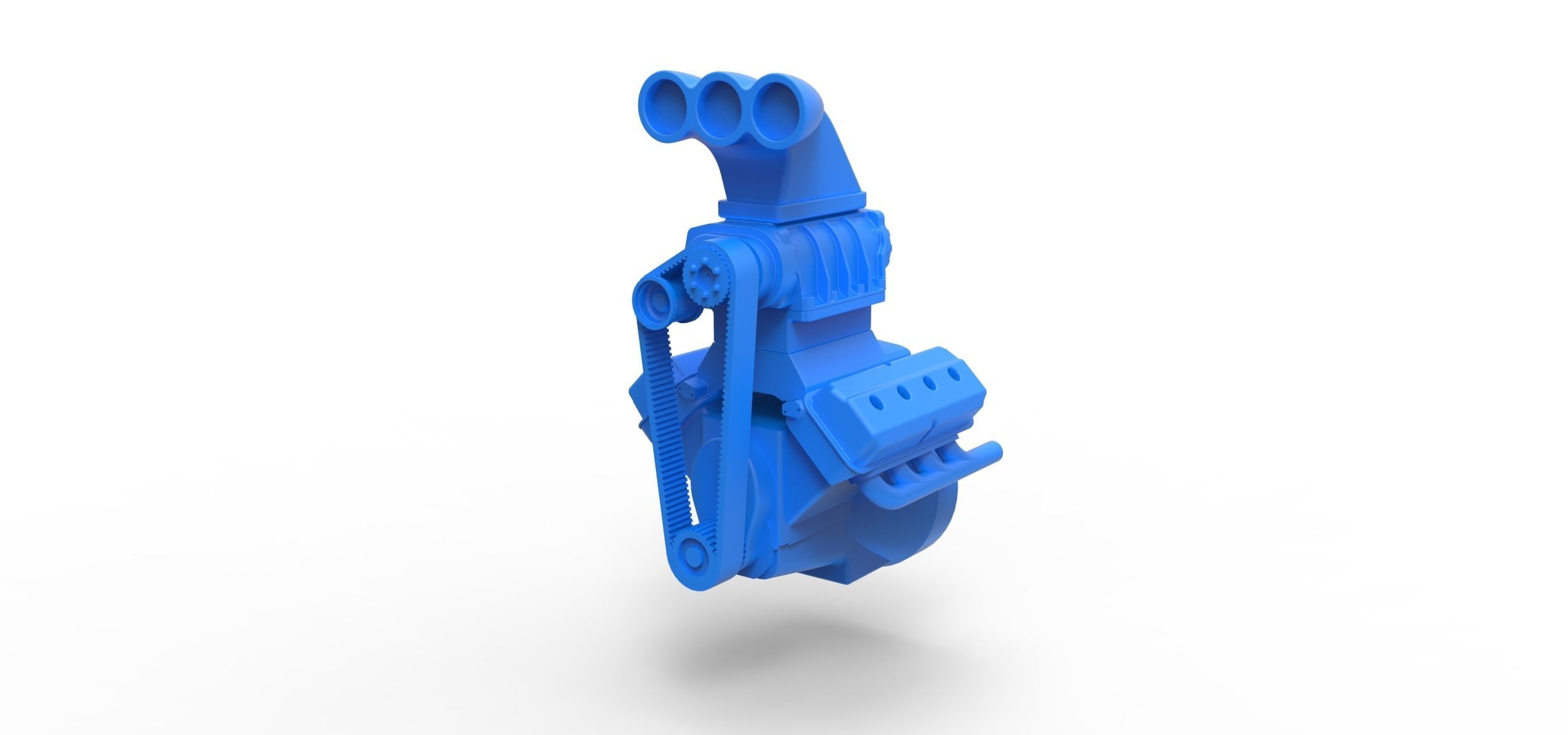 Diecast model V8 engine Scale 1 to 24 3D model 3D printable | CGTrader