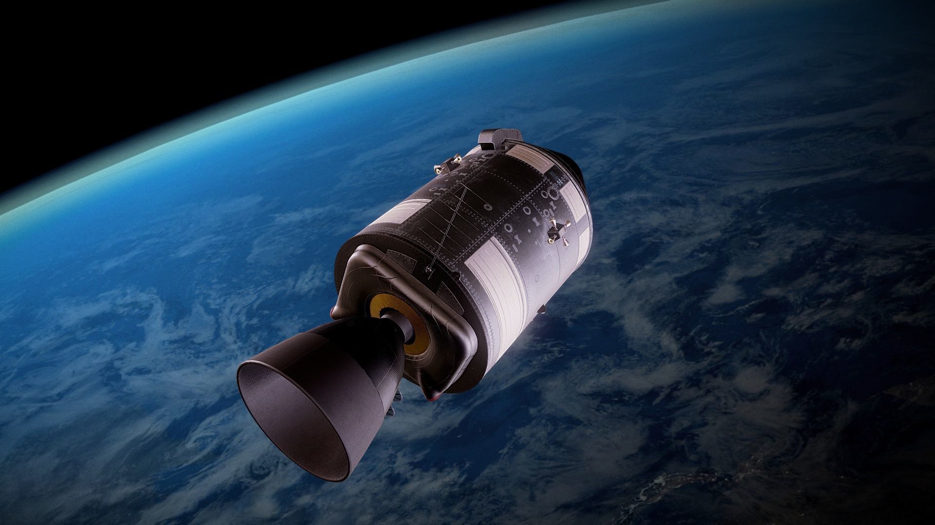 3D model Apollo command Service module and Lunar Module VR / AR / low ...