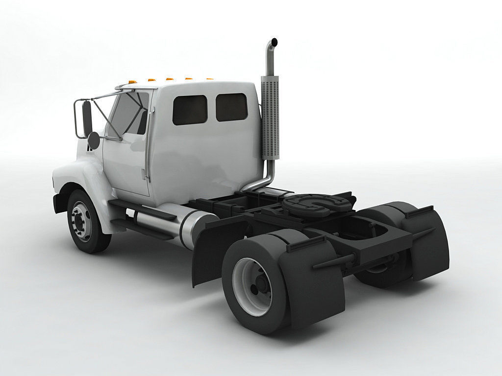 Semi Truck Tractor 2 Axle 3D model | CGTrader