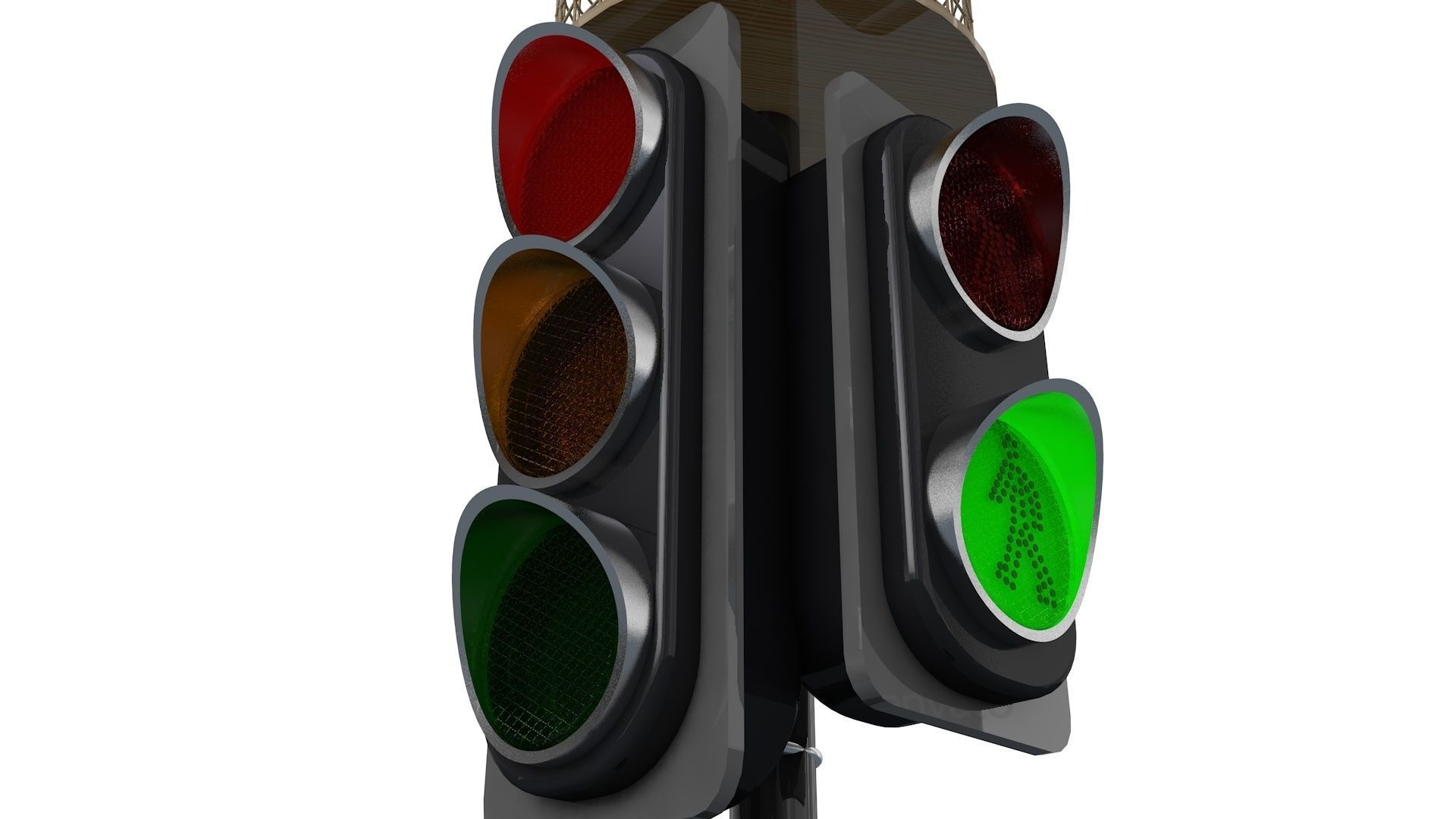 Traffic Light Cartoon free 3D model animated rigged | CGTrader