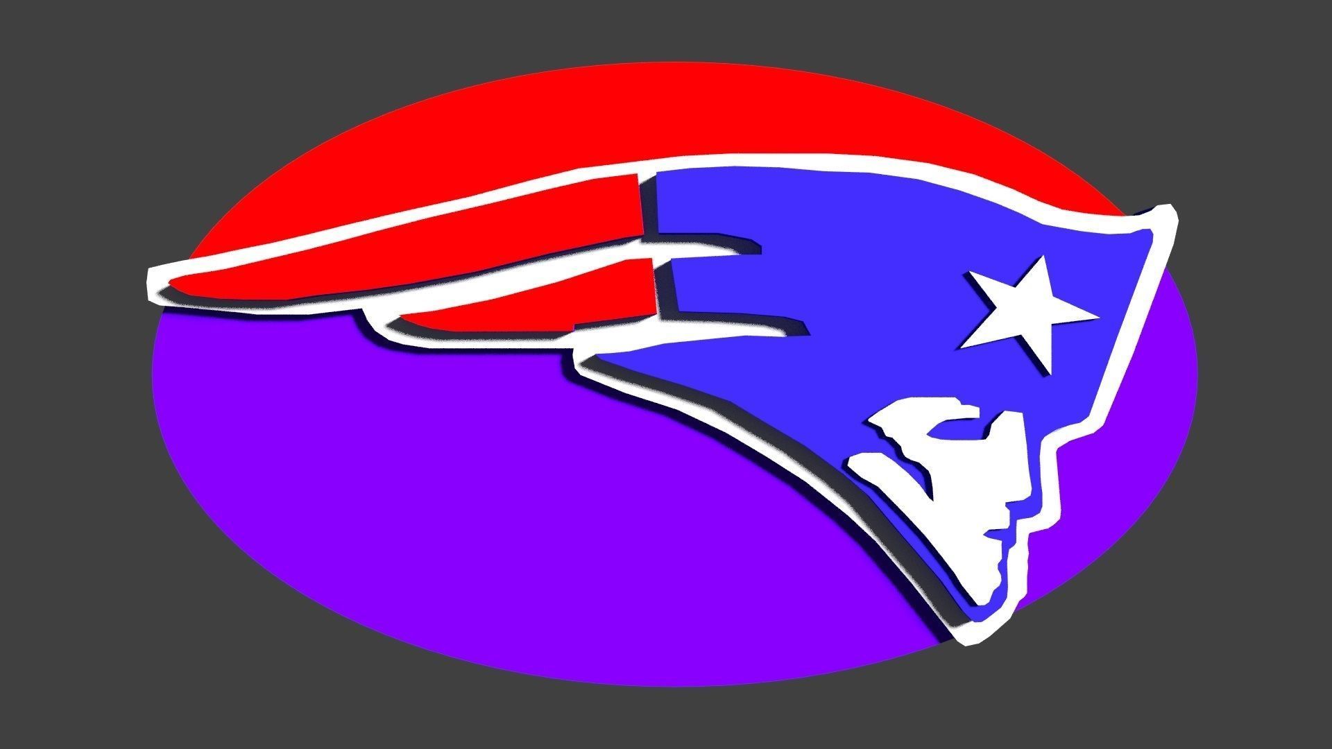 New England Patriots NFL logo 3D | CGTrader