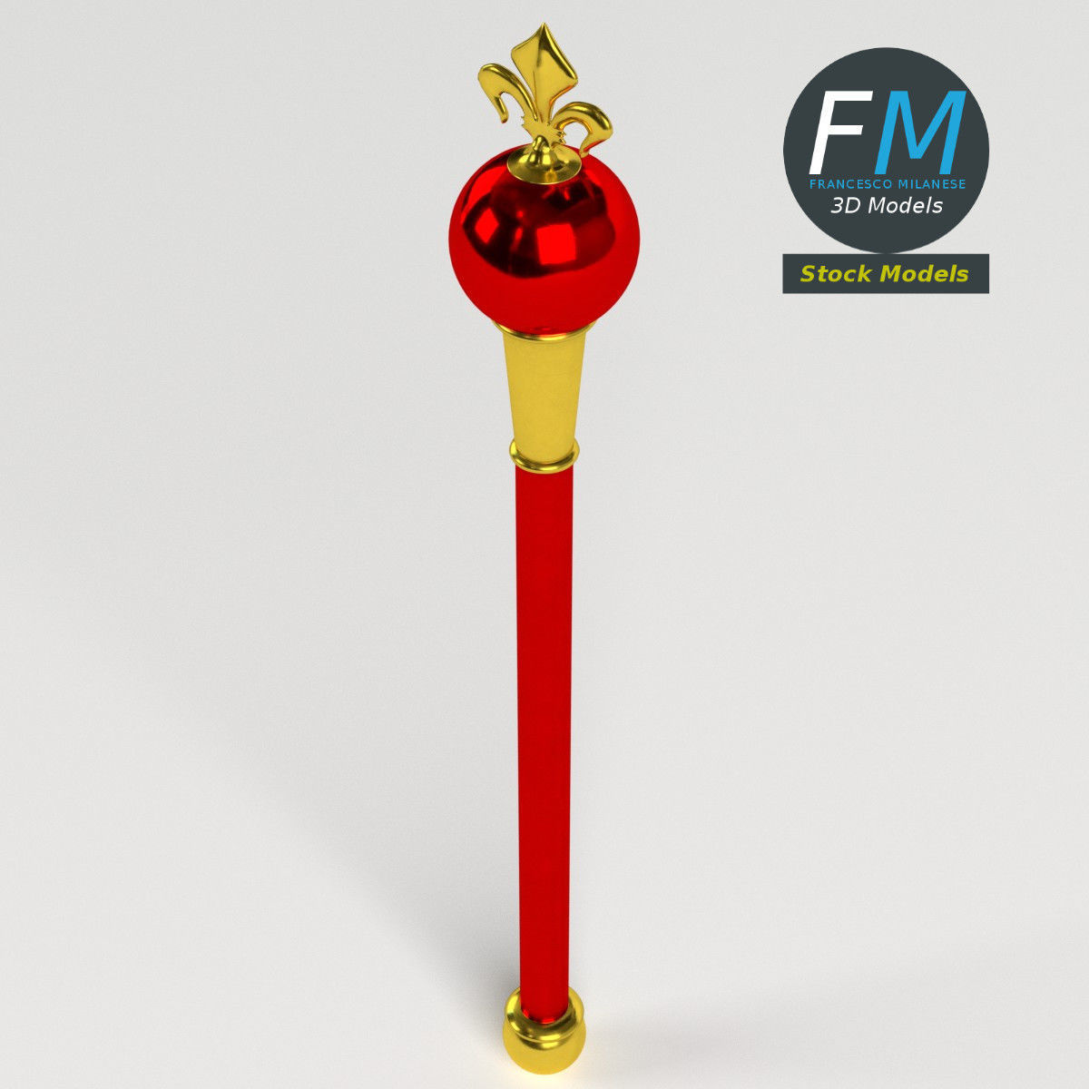 Heraldic scepter 3D model | CGTrader