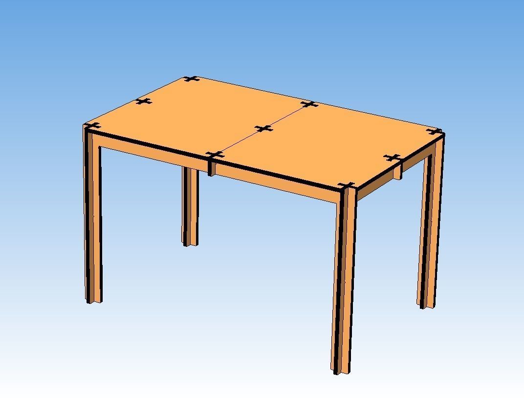 modular table 3D model | CGTrader