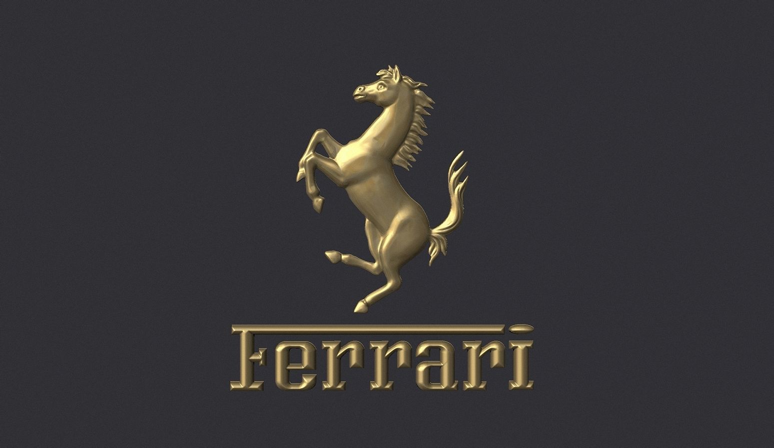 Ferrari logo 3d stl model for cnc 3D model 3D printable | CGTrader