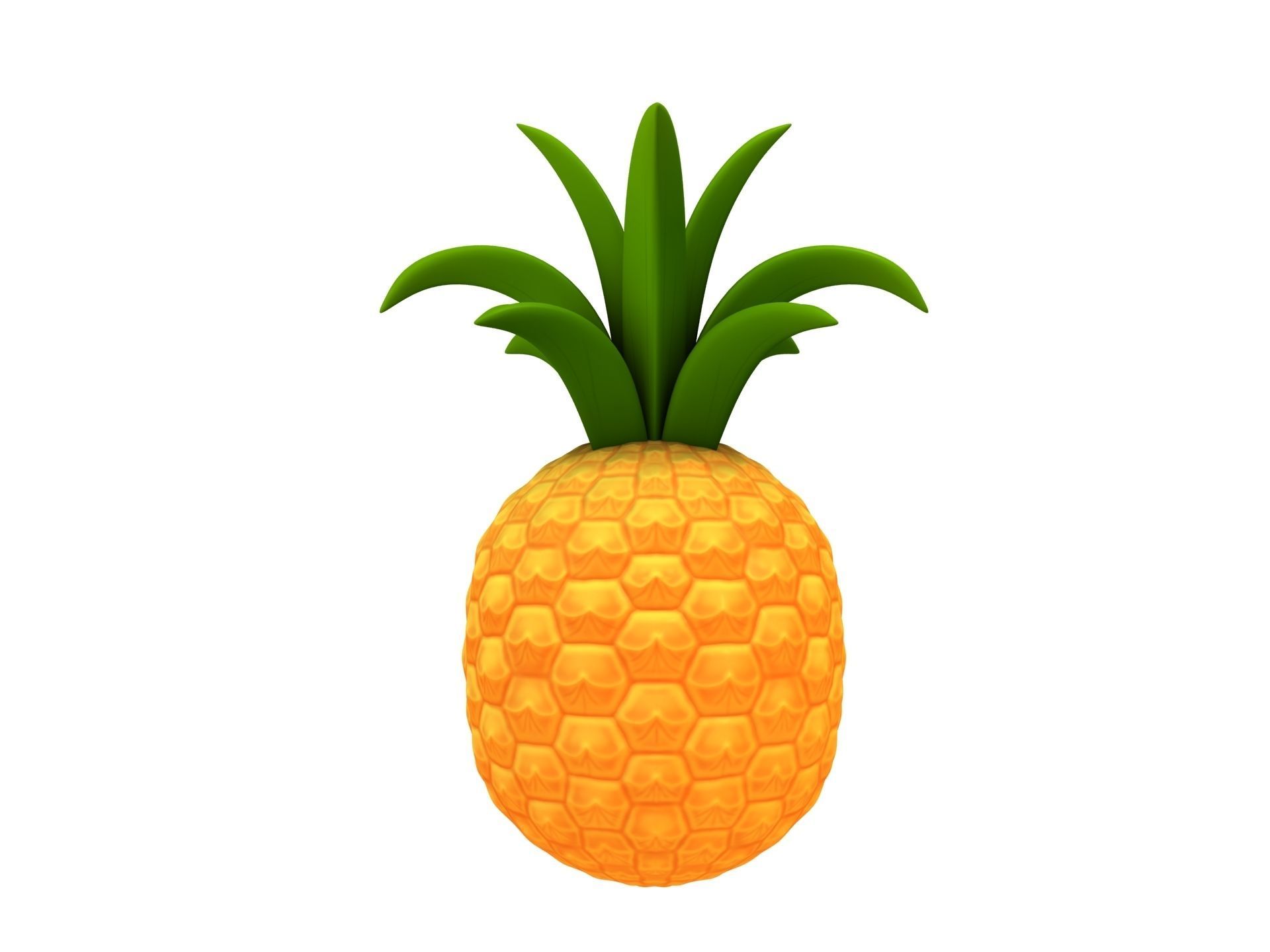 3D model Pineapple VR / AR / low-poly | CGTrader