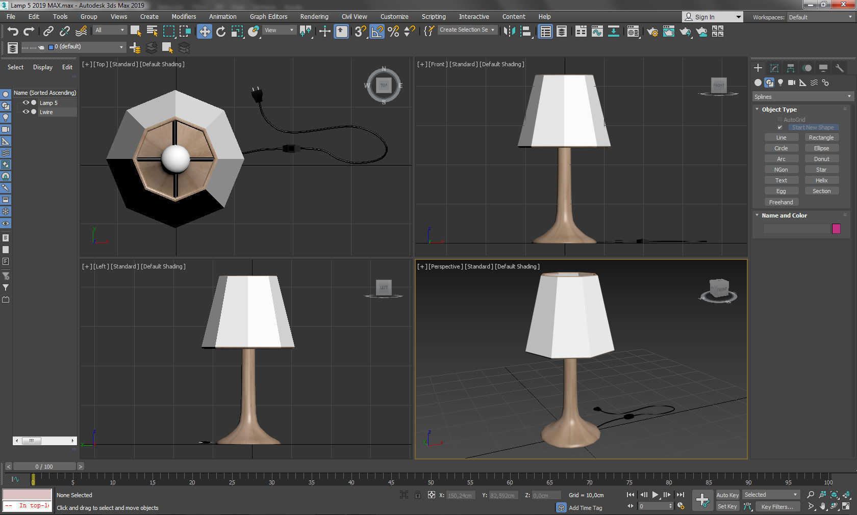 3D model Modern Lamp 5 lowpoly VR / AR / low-poly | CGTrader