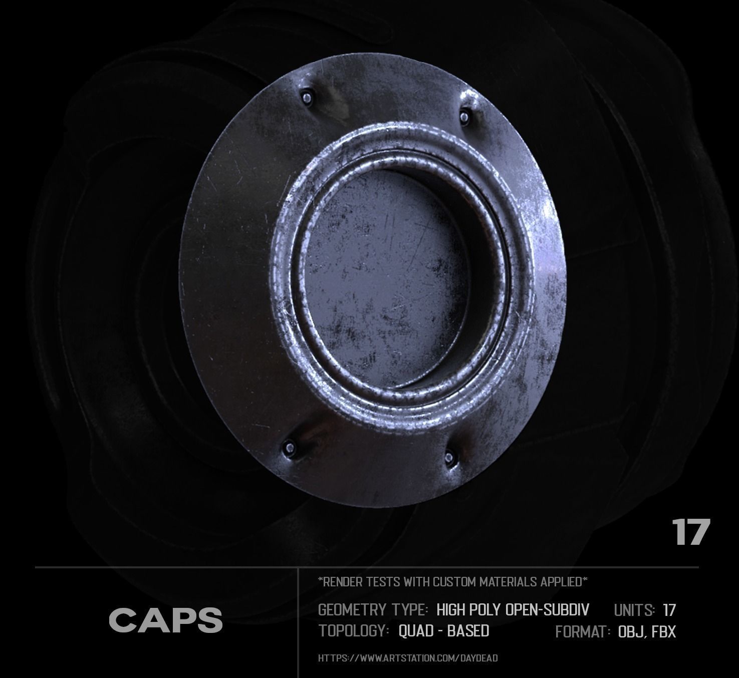 17 Caps SUBD 3D model | CGTrader