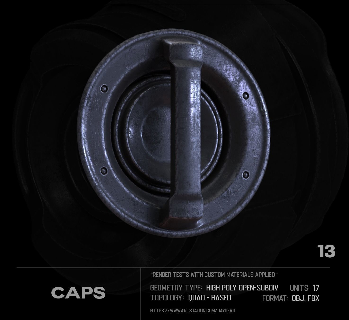 17 Caps SUBD 3D model | CGTrader