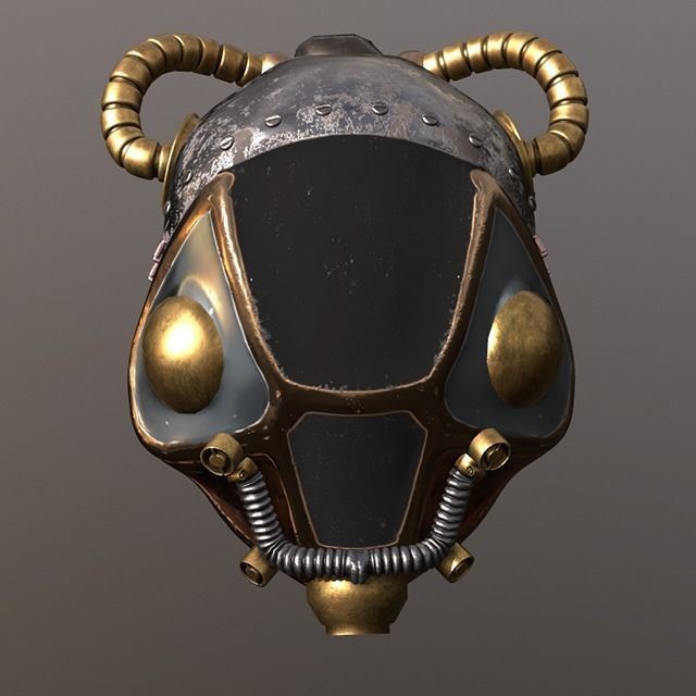 Steampunk Helmet free 3D model | CGTrader