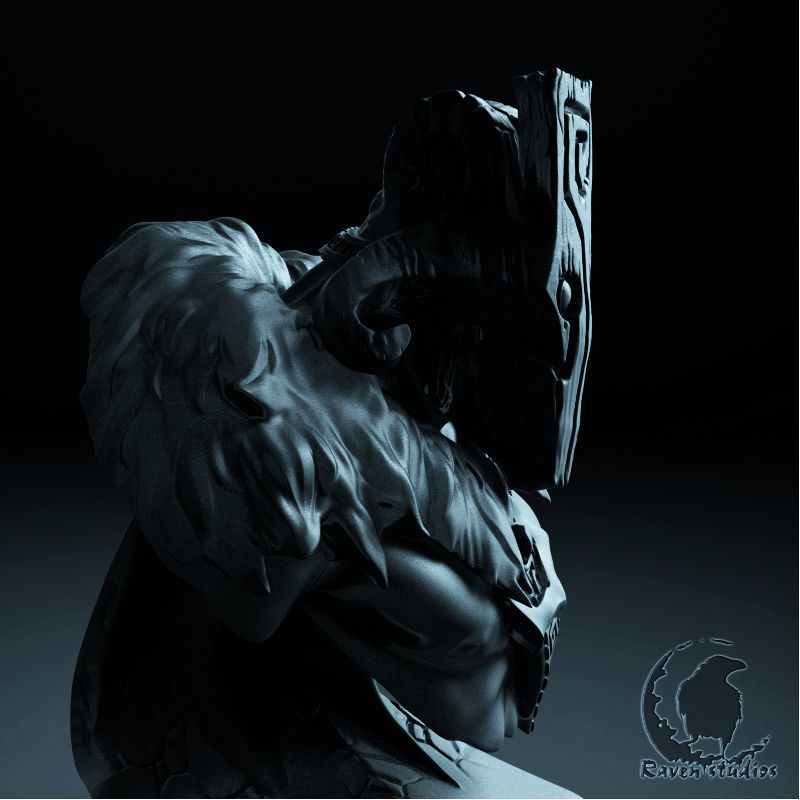 JUGGERNAUT BUST DOTA 2 3D model 3D printable | CGTrader