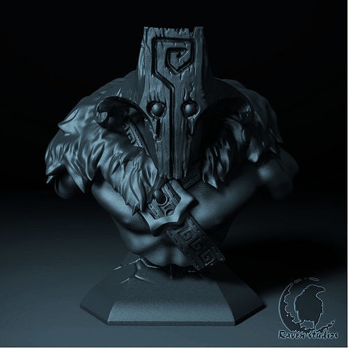 JUGGERNAUT BUST DOTA 2 3D model 3D printable | CGTrader