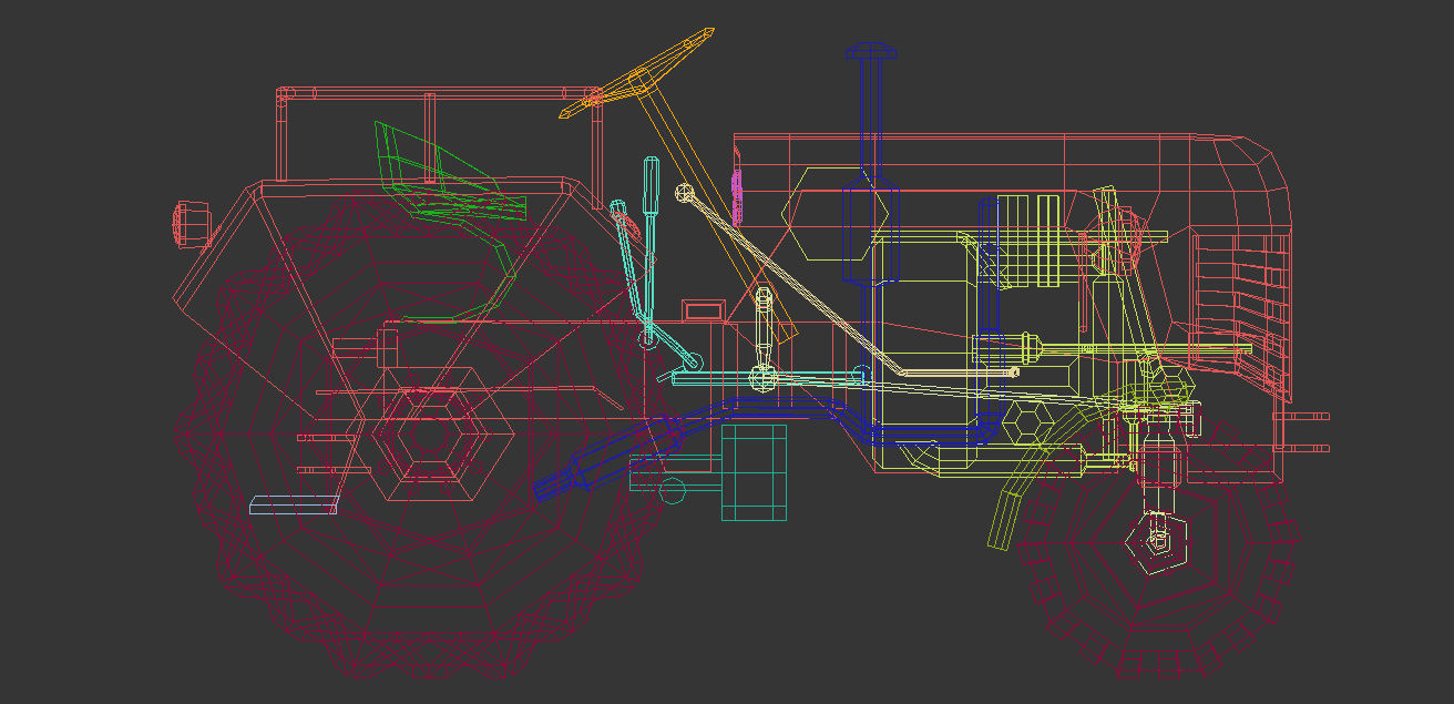 3D model Low Poly Tractor 01 VR / AR / low-poly | CGTrader