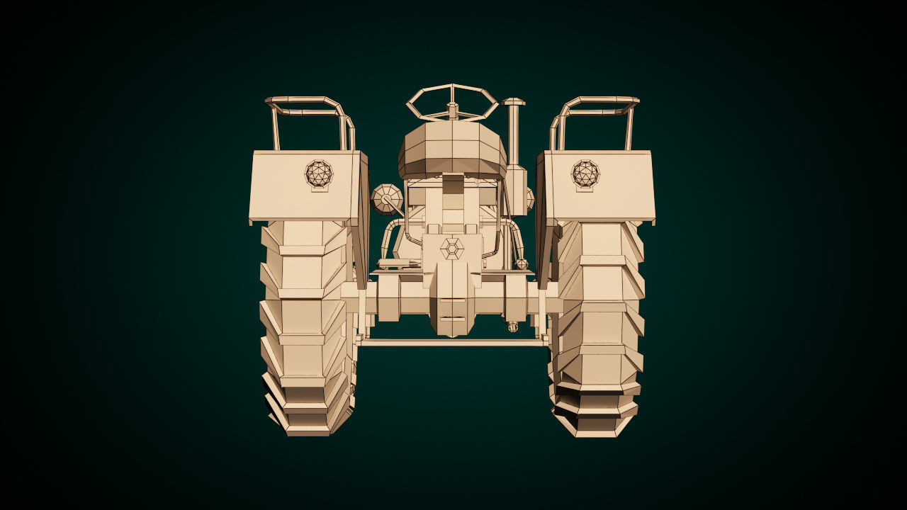 3D model Low Poly Tractor 01 VR / AR / low-poly | CGTrader