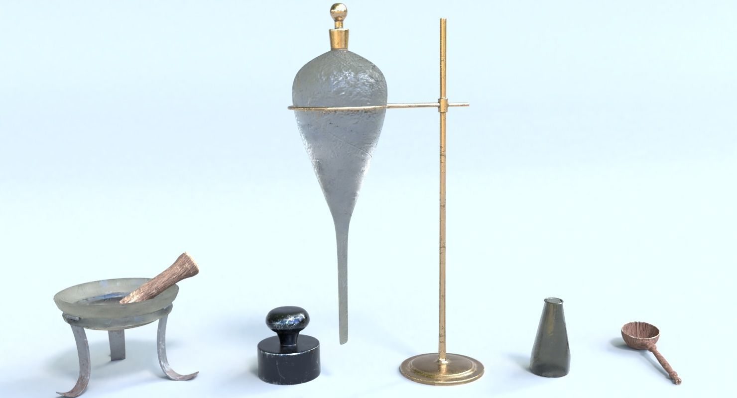 Alchemy tools 3D model | CGTrader