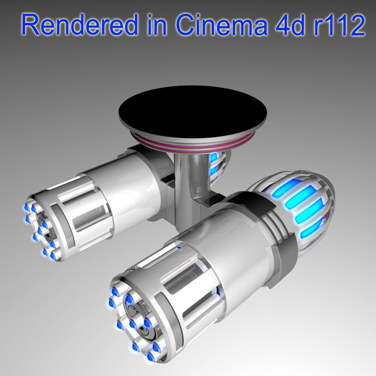 Plasma Chaingun 3D model | CGTrader