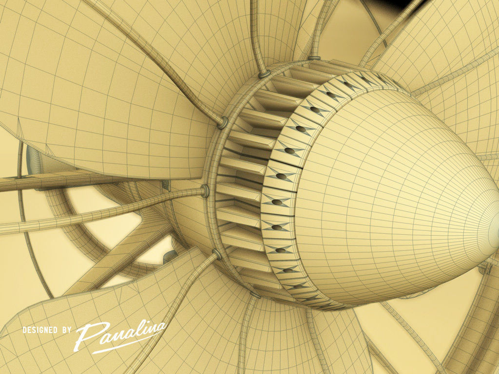 Panalina Vintage Fan Ventilator 3D model rigged | CGTrader