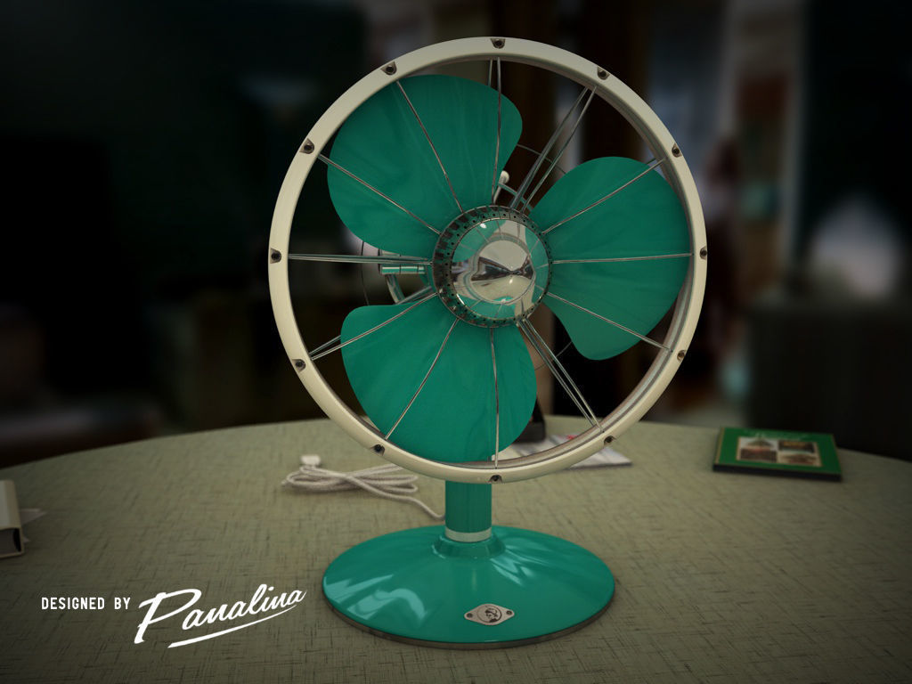 Panalina Vintage Fan Ventilator 3D model rigged | CGTrader