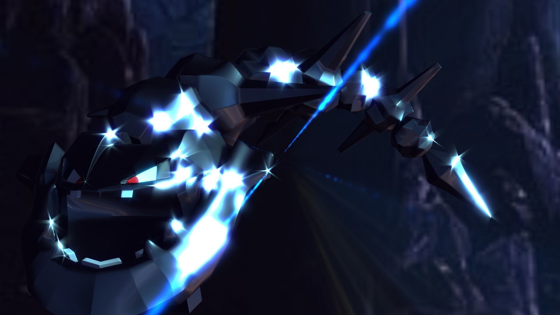 Steelix golden monster with spikes 3D model animated rigged | CGTrader