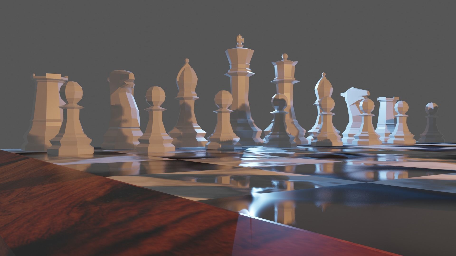Low poly Chess set free VR / AR / low-poly 3D model | CGTrader