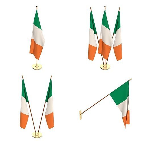 Ireland Flag Pack 3D model | CGTrader