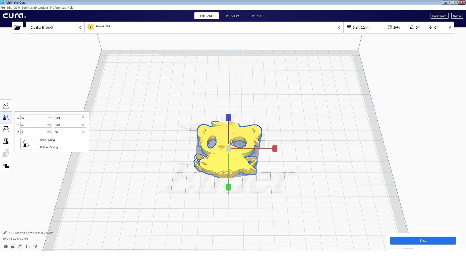 3D STL Model Bear Key chain holder 3D model 3D printable | CGTrader