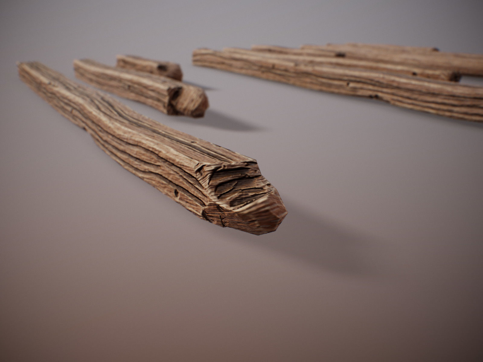 3D model stylized Wood Sticks PBR VR / AR / low-poly | CGTrader