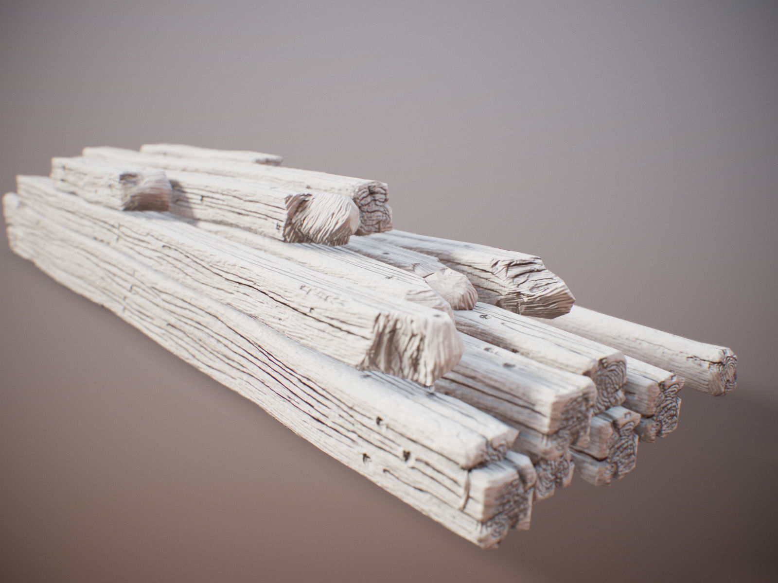 3D model stylized Wood Sticks PBR VR / AR / low-poly | CGTrader