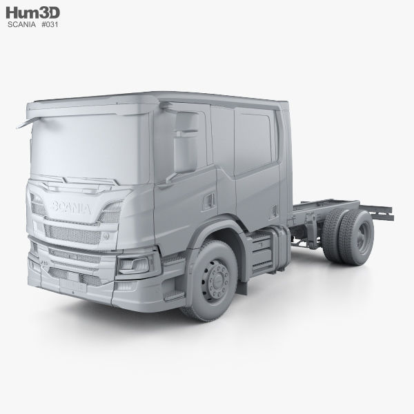 Scania P Crew Cab CP28 Chassis Truck 2017 3D model | CGTrader