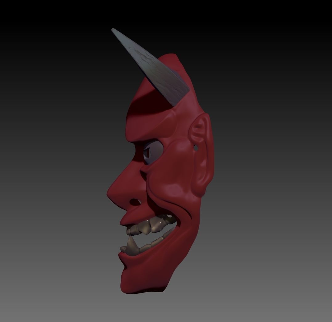 Oni Mask 3D model 3D printable | CGTrader
