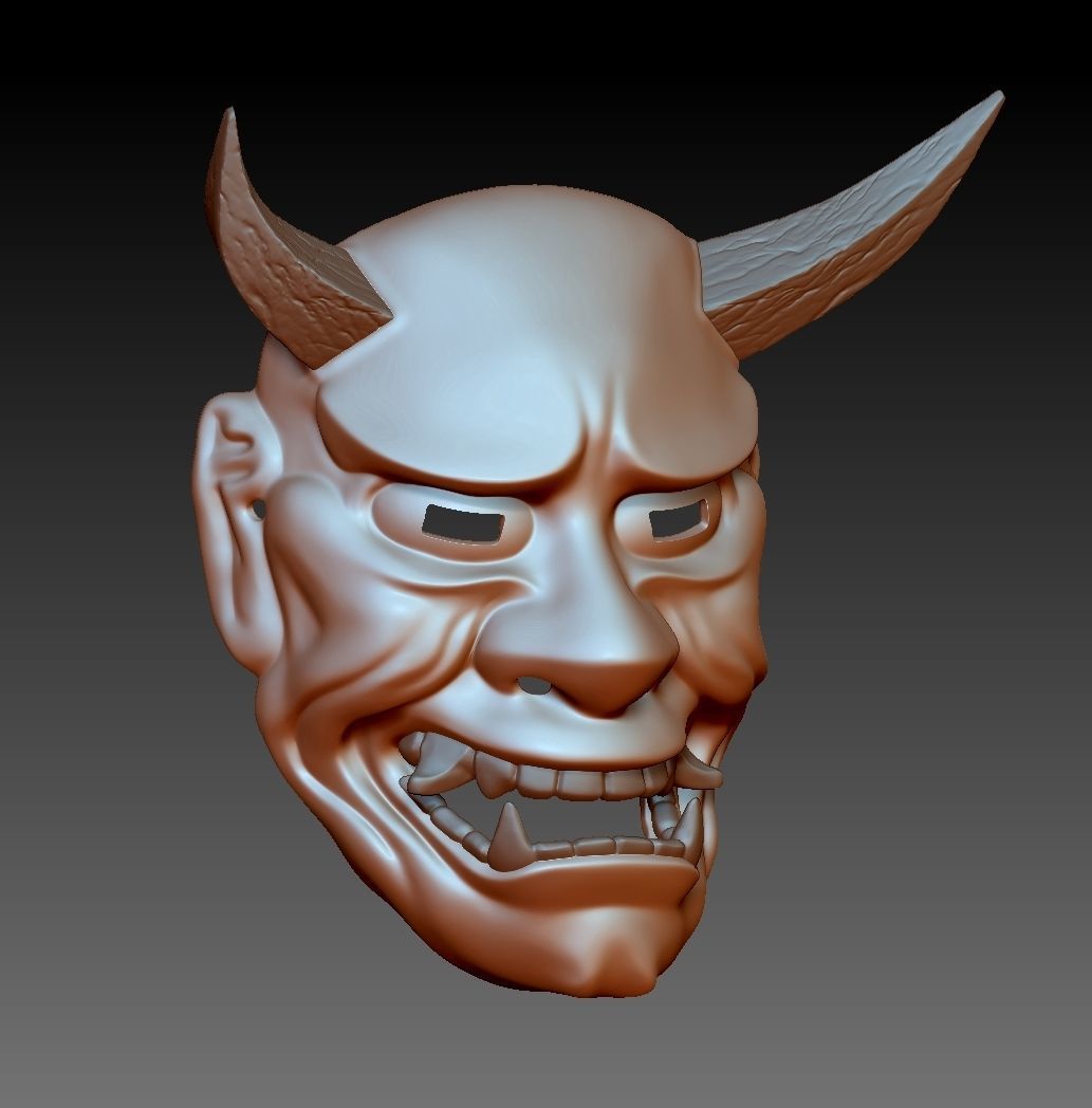 Oni Mask 3D model 3D printable | CGTrader