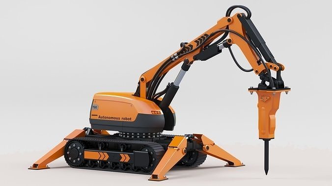 Autonomous robot 3D model rigged | CGTrader