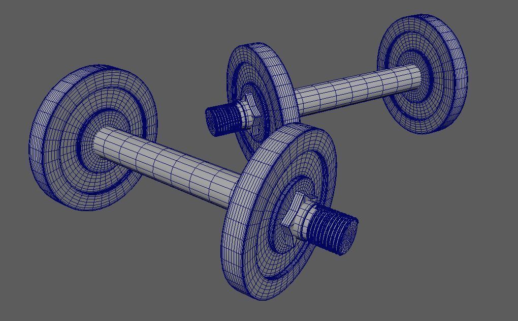 weight pair of dumbbells free 3D model | CGTrader