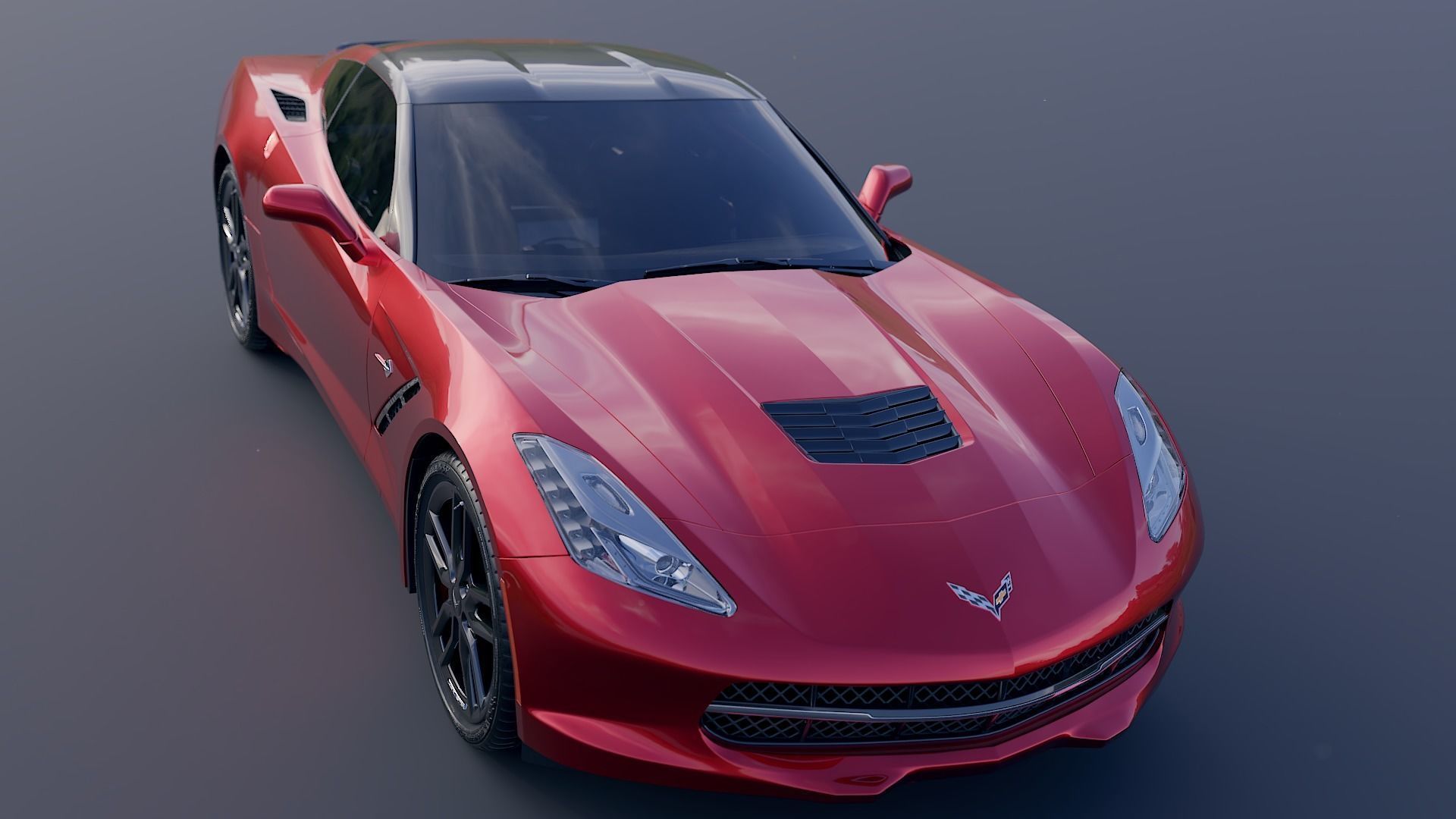 Car corvet 3D model | CGTrader