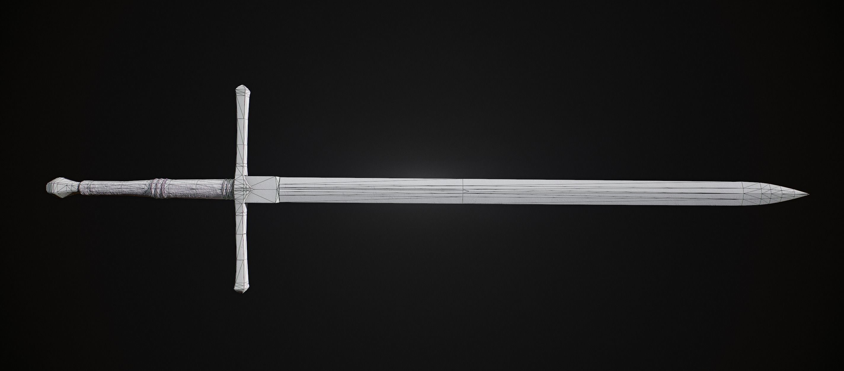 3D model PBR Realistic Medieval Greatsword -A VR / AR / low-poly | CGTrader