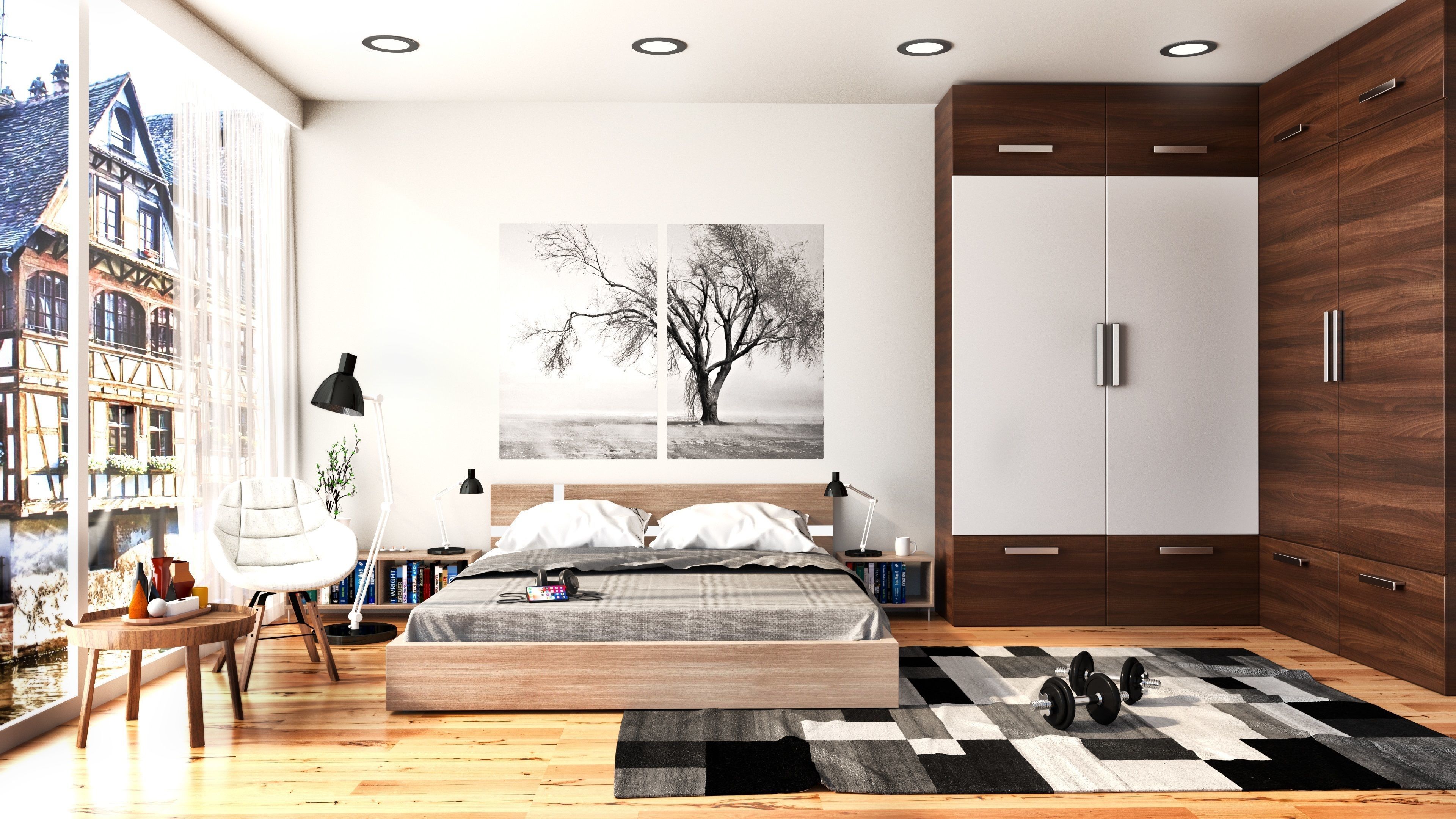 3D Bed Free Obj Model 3D model | CGTrader