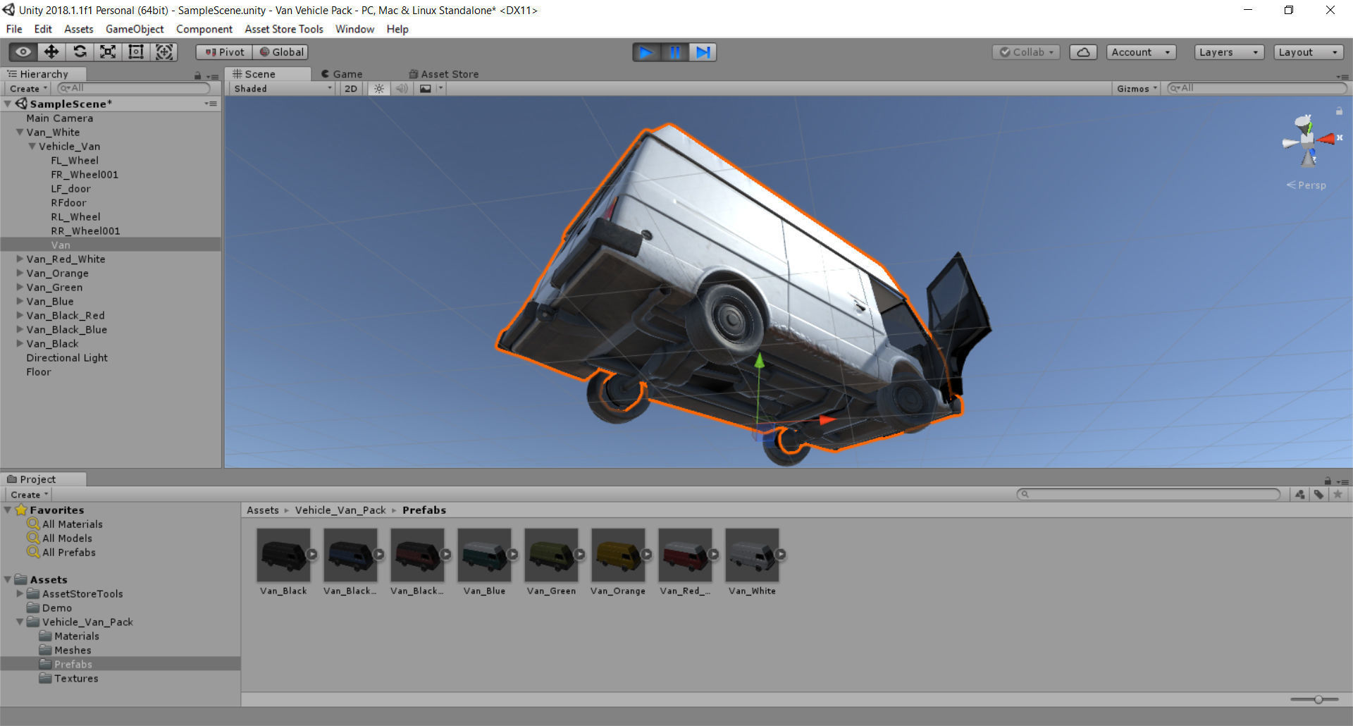 3D model Van Vehicle Pack for Unity 3D VR / AR / low-poly | CGTrader