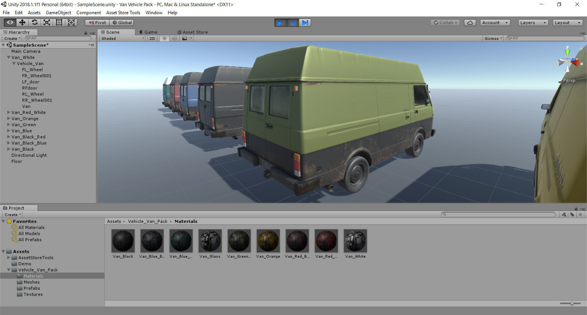 3D model Van Vehicle Pack for Unity 3D VR / AR / low-poly | CGTrader