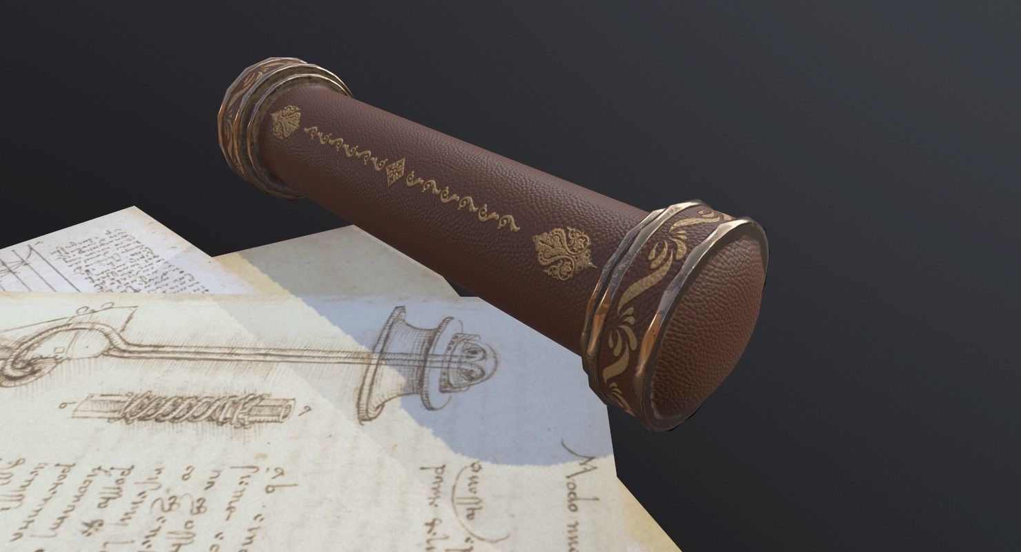 3D model Scroll Game Ready VR / AR / low-poly | CGTrader