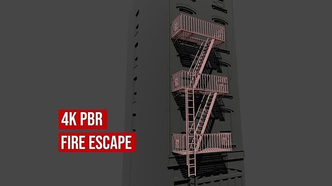 Fire Escape Staircase 3D model | CGTrader