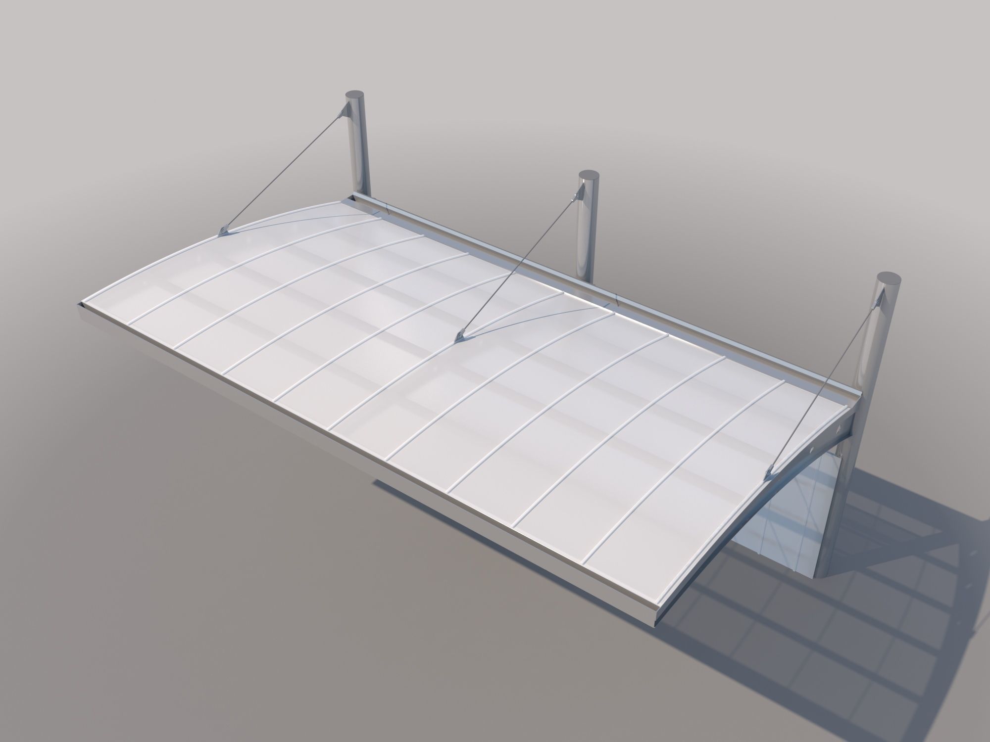 Carport Design With Steel Construction 3D model | CGTrader