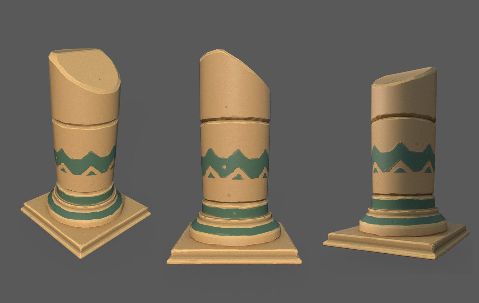 3D model Stylized Sand Pillar VR / AR / low-poly | CGTrader