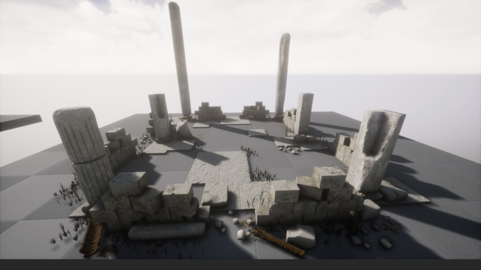 Ancient ruins props 3D model | CGTrader